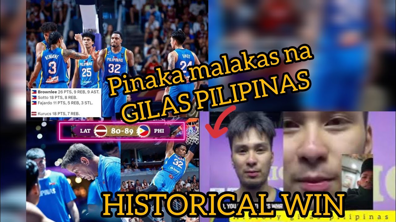 HISTORICAL WIN GILAS PILIPINAS|BROWNLEE PHILIPPINES JORDAN - YouTube