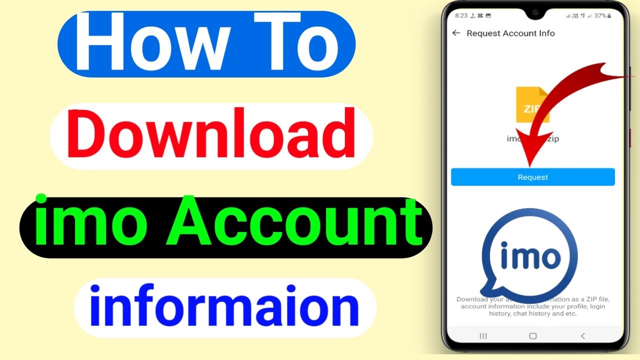 how to download imo account info | imo chat history download kaise kare ...