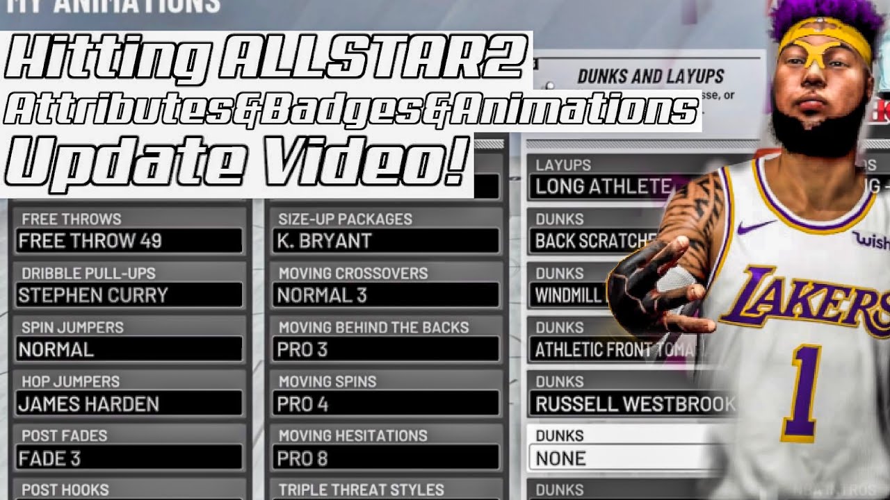 NBA 2K20|ATTRIBUTE BADGE&ANIMATION UPDATE+DRIPPY OUTFITS (HIT ALLSTAR 2 ...