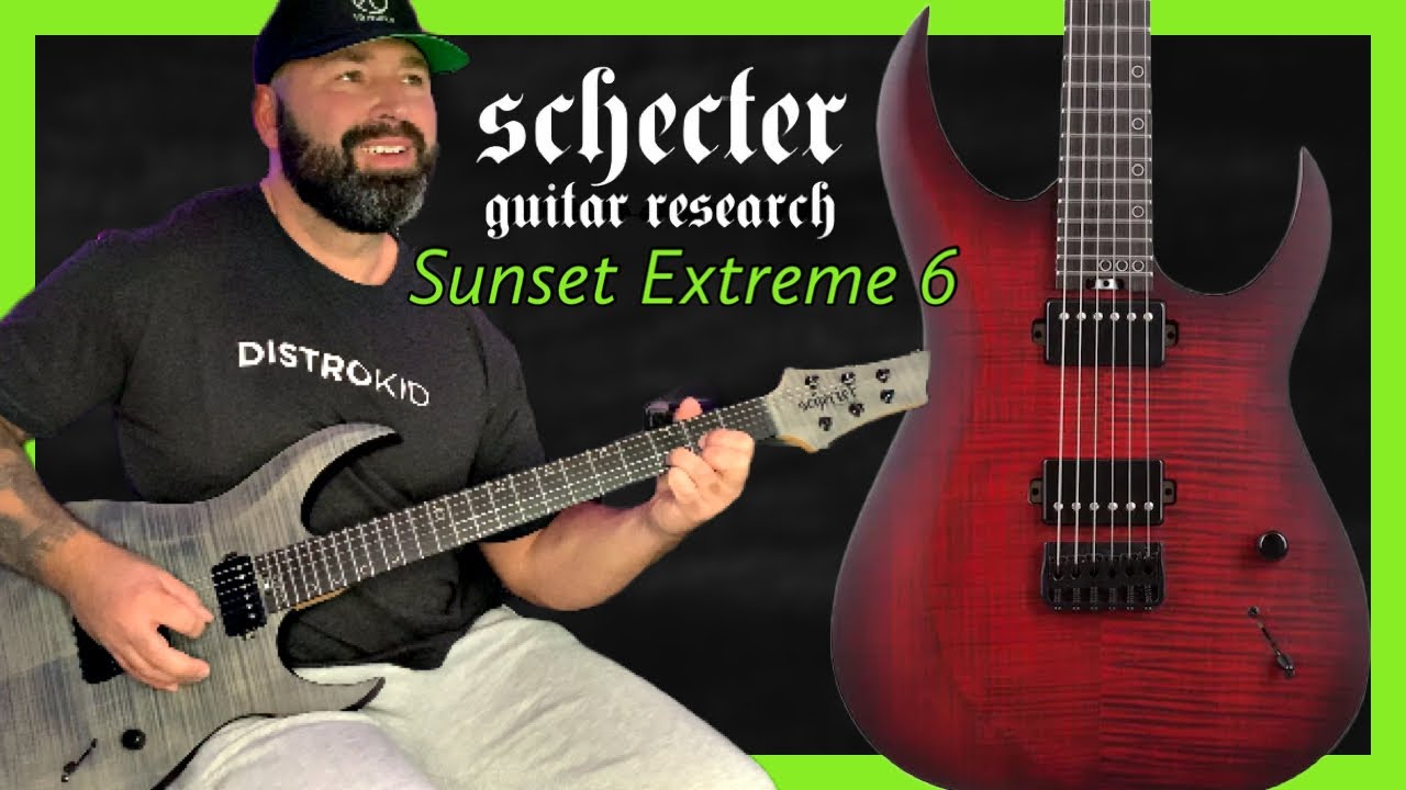 SCHECTER SUNSET EXTREME 6 REVIEW AND PLAYTHROUGH - A SCHECTER WITH A DIFFERENCE? - YouTube