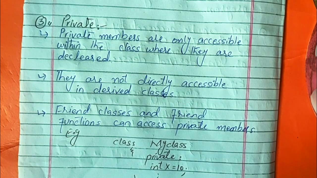 Private Access Modifier C Object Oriented Programming Lectures Hindi Urdu Youtube