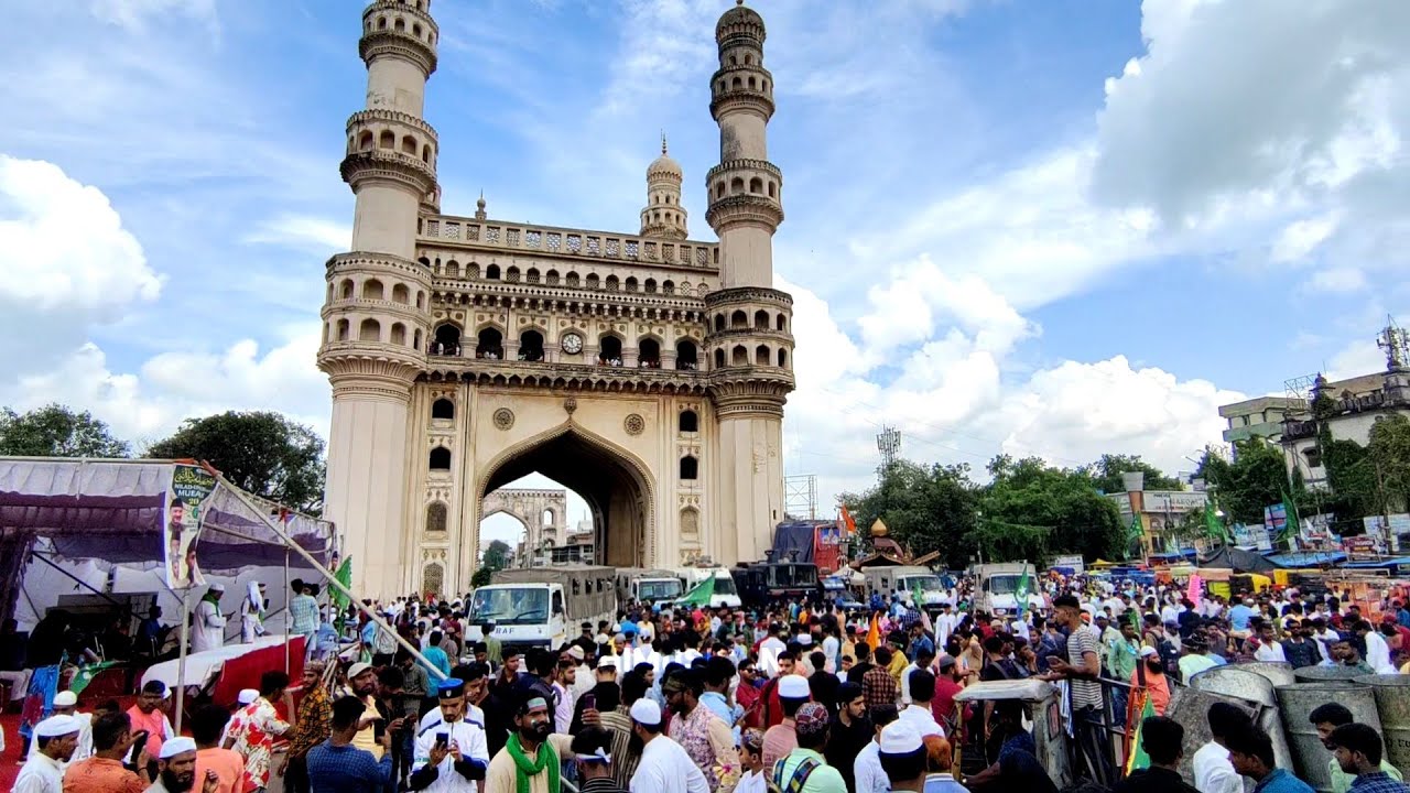 Juloos charminar LIVE | Eid E Milad un nabi 2022 | Jashne eid mubarak ...