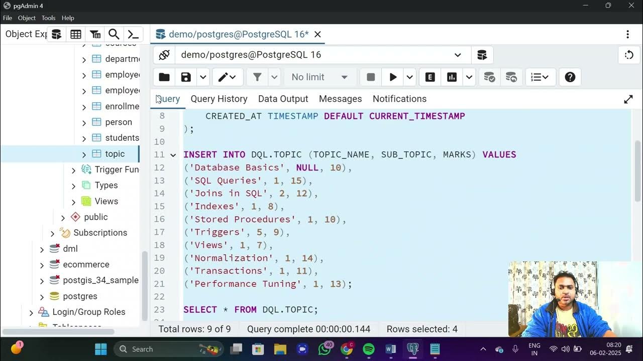 #PostGreSQL | JOIN| NATURAL JOIN | SELF JOIN - YouTube