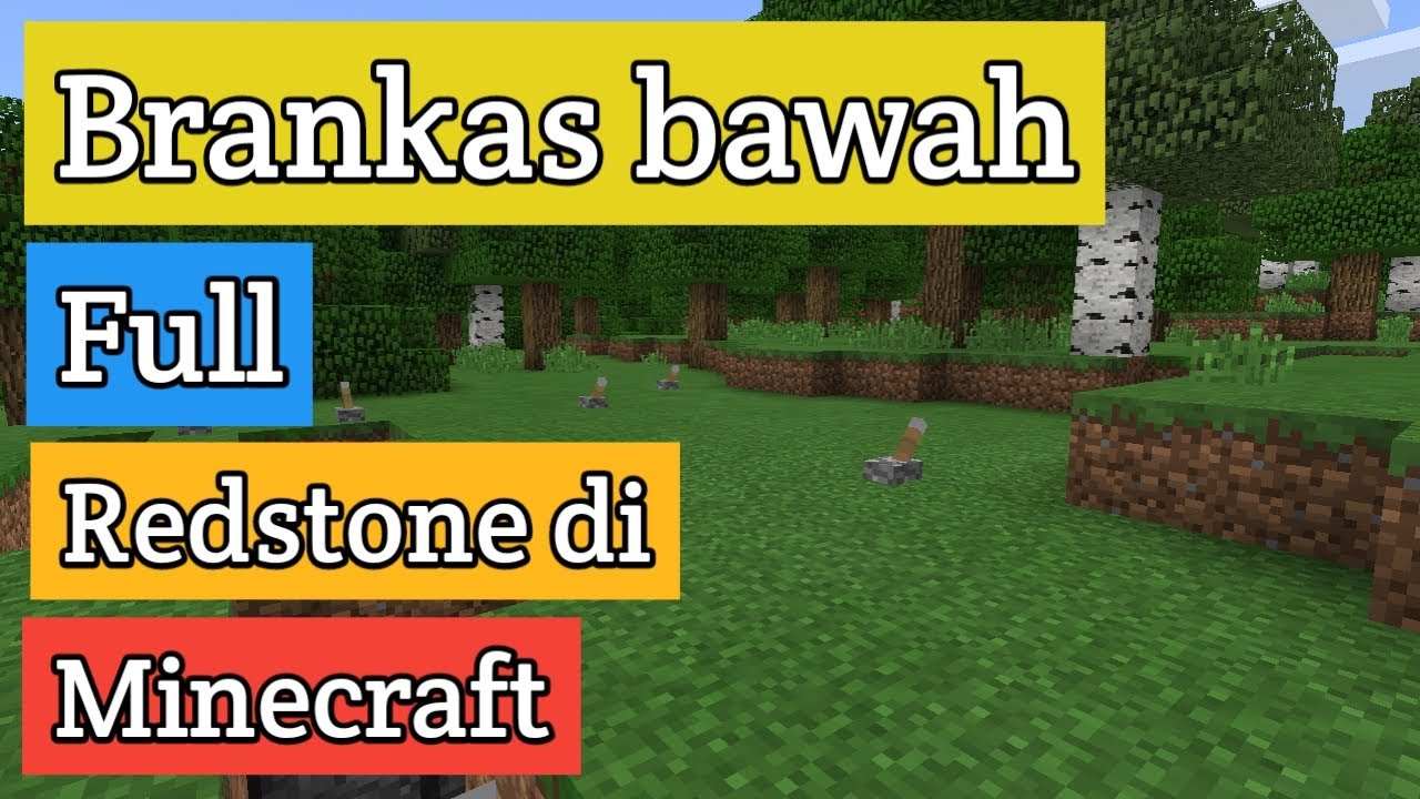Brankas bawa tanah full redstone - Minecraft Tutorial - YouTube