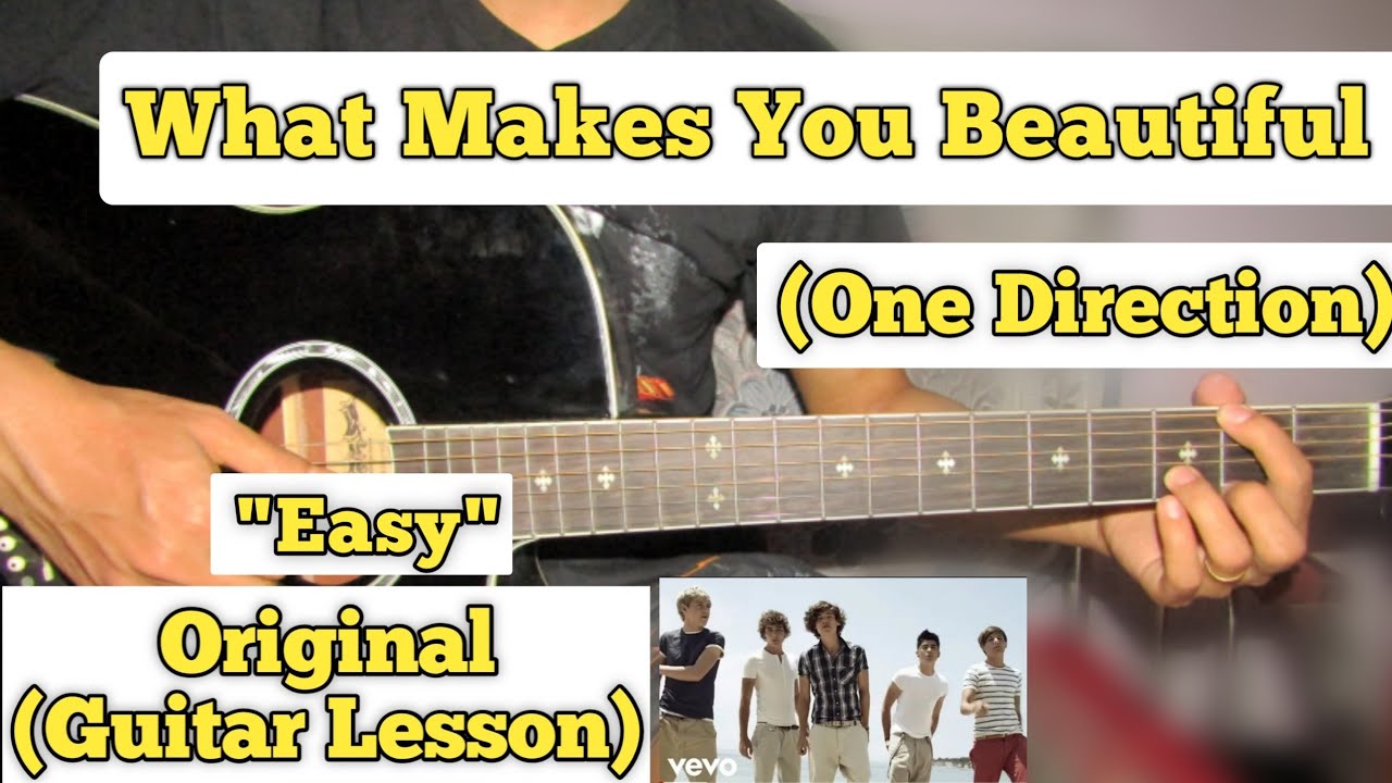 What Makes You Beautiful - One Direction | Guitar Lesson | Easy Chords ...