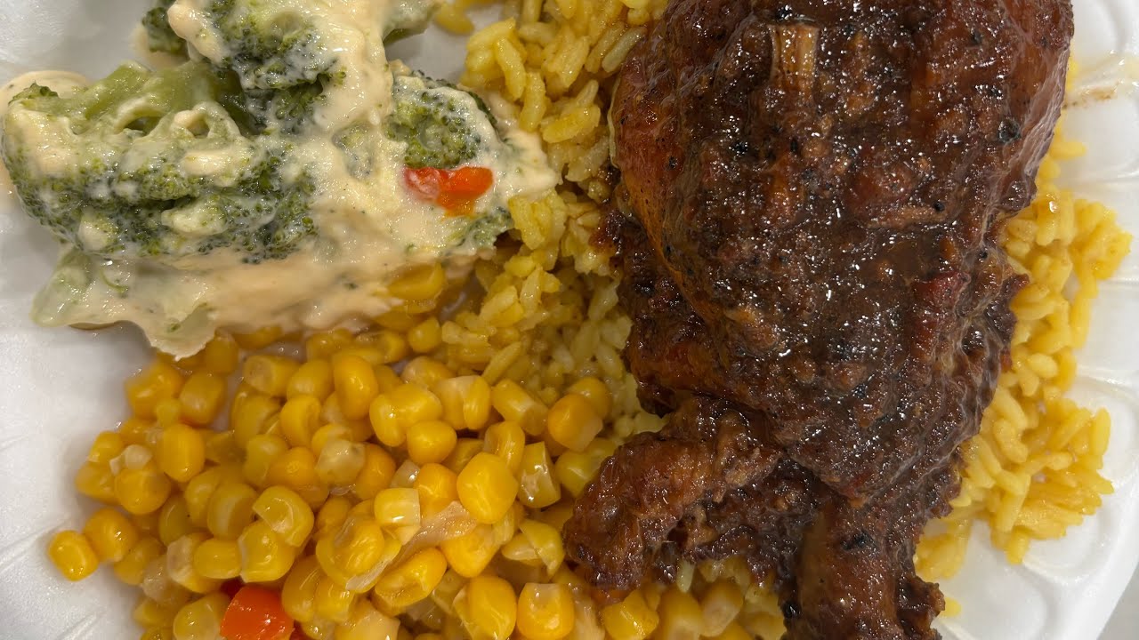 Mama Jones Sticky Chicken yellow rice cream Cheese Broccoli - YouTube