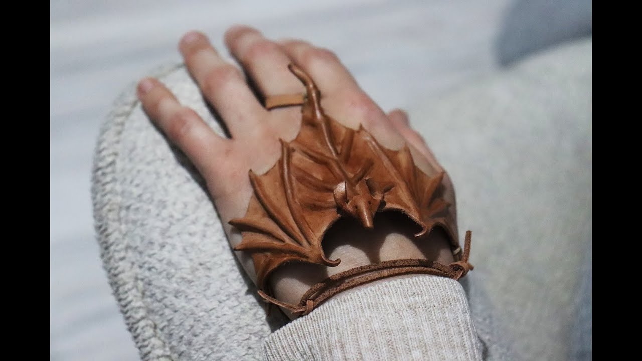 How to make leather bat pattern - leather pattern - - YouTube