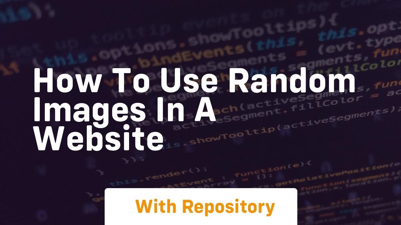 How to use random images in a website - YouTube