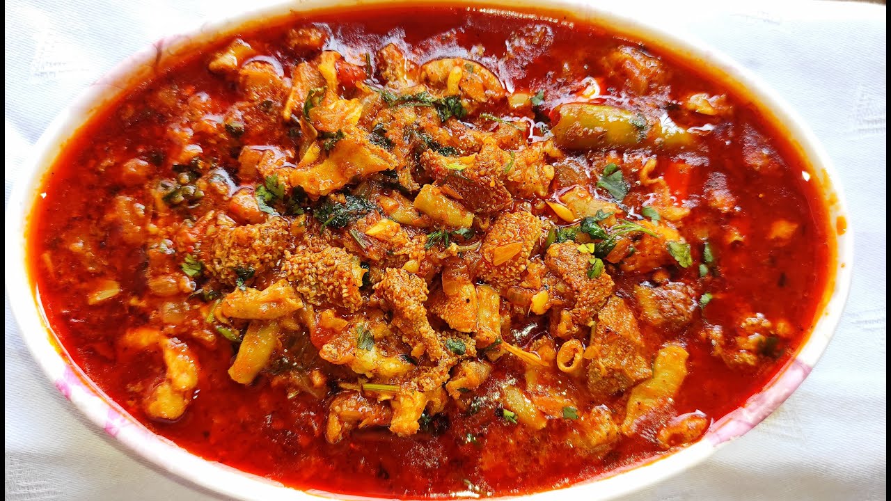 Vajri Masala झणझणीत वजरी चा रस्सा |Goat Intestine Gravy Recipe | boti ...