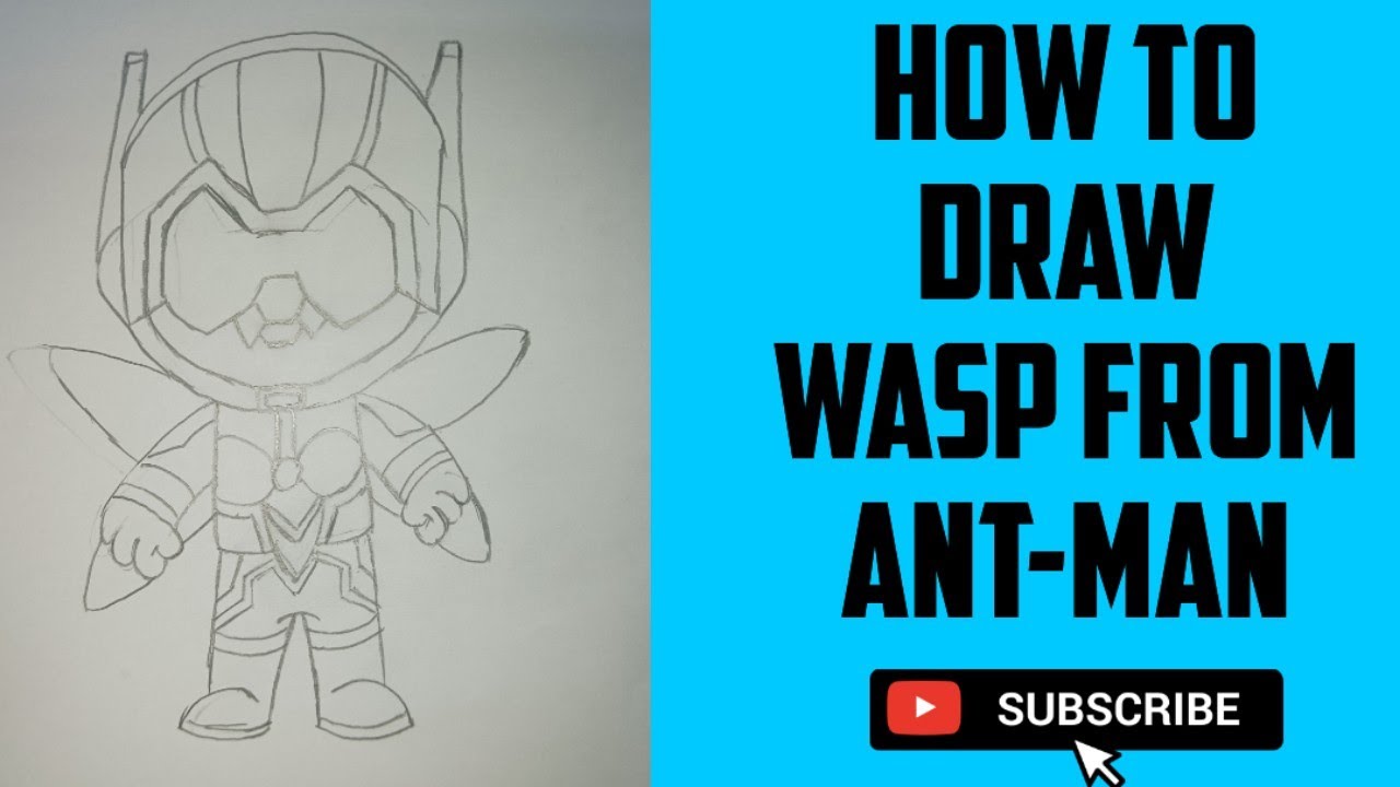 how to draw wasp in antman and the wasp - YouTube