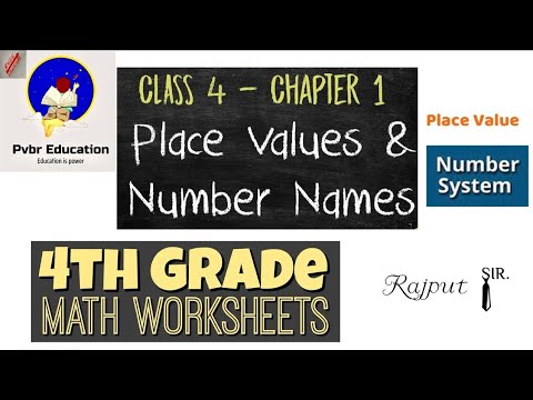 Class 4 maths worksheet। Chapter 1 place value and number system।# ...