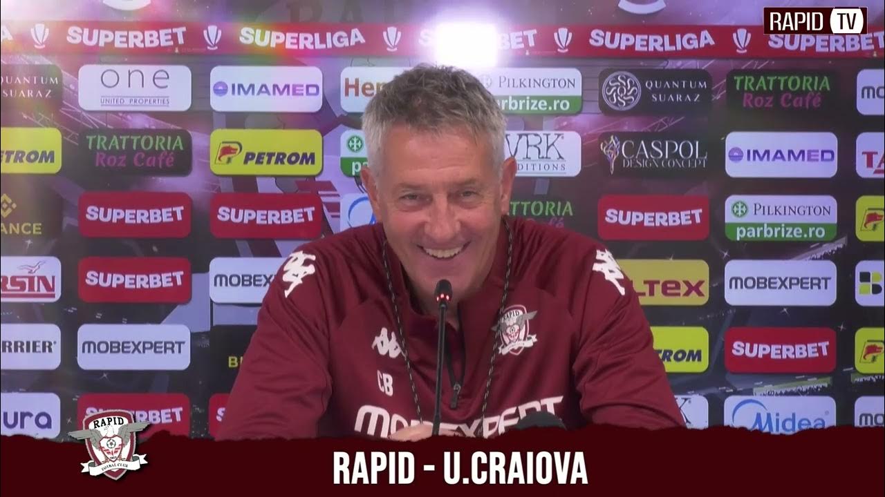 Cristiano Bergodi @ Conferinta de Presa | Rapid - U. Craiova - YouTube