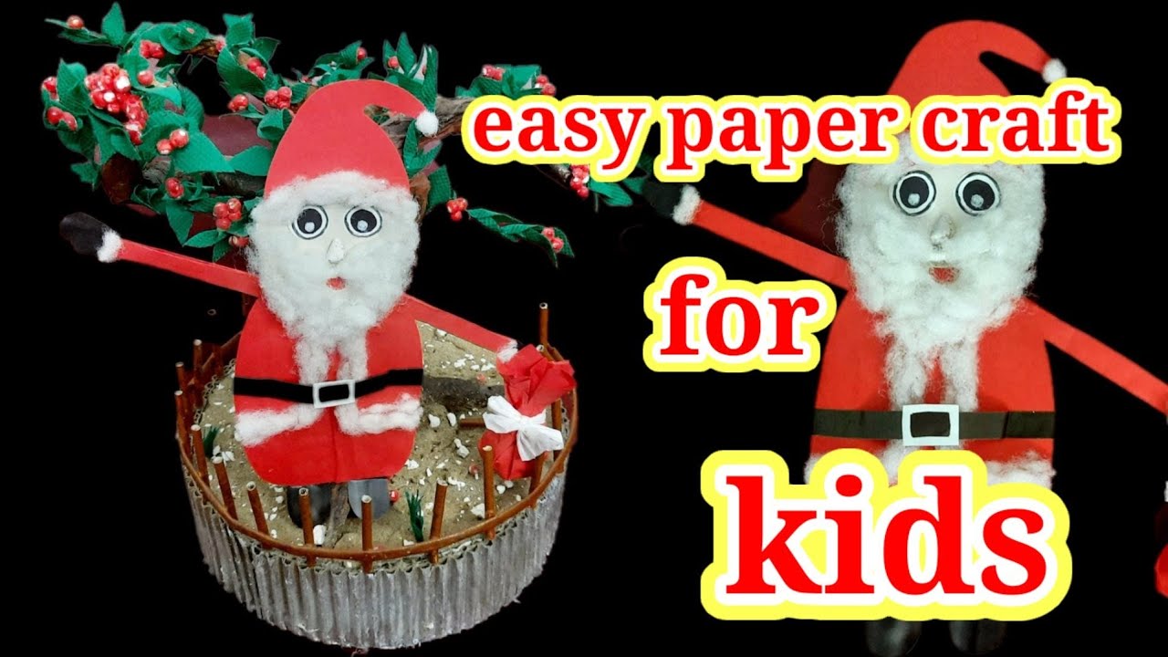 Easy paper santa claus making for kids| How to make santa claus at home ...