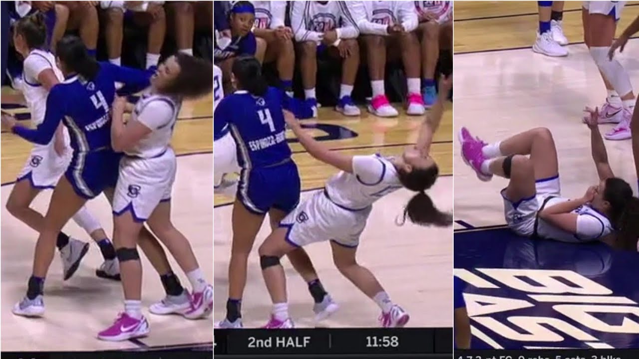 Girl Gets ELBOWED To The FACE & Refs Didn't Call Anything Until The ...