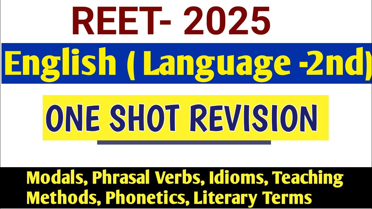 REET ENGLISH LANGUAGE 2nd LEVEL 2 || Complete Revision || REET 2025 - YouTube