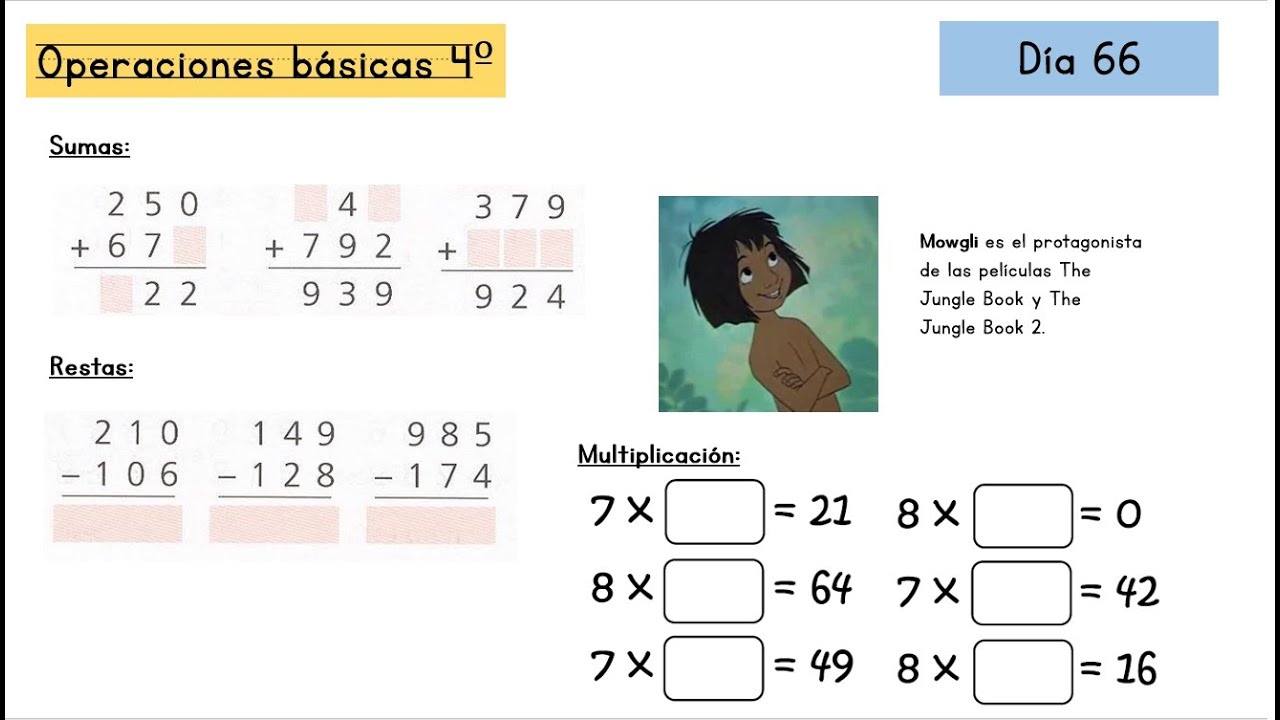 4º Día 66 Operaciones básicas - YouTube
