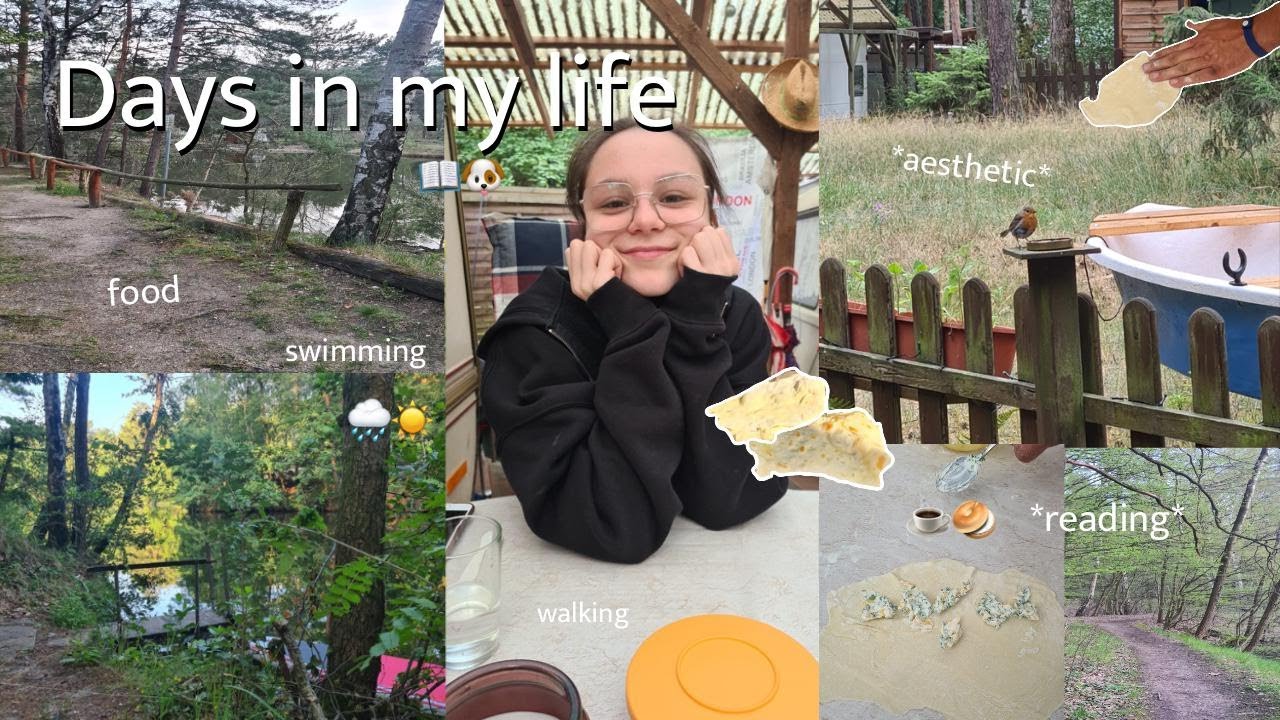 Days in my life / reading, food, swimming, spazieren gehen *aesthetic* 🥗🍧💕 - YouTube