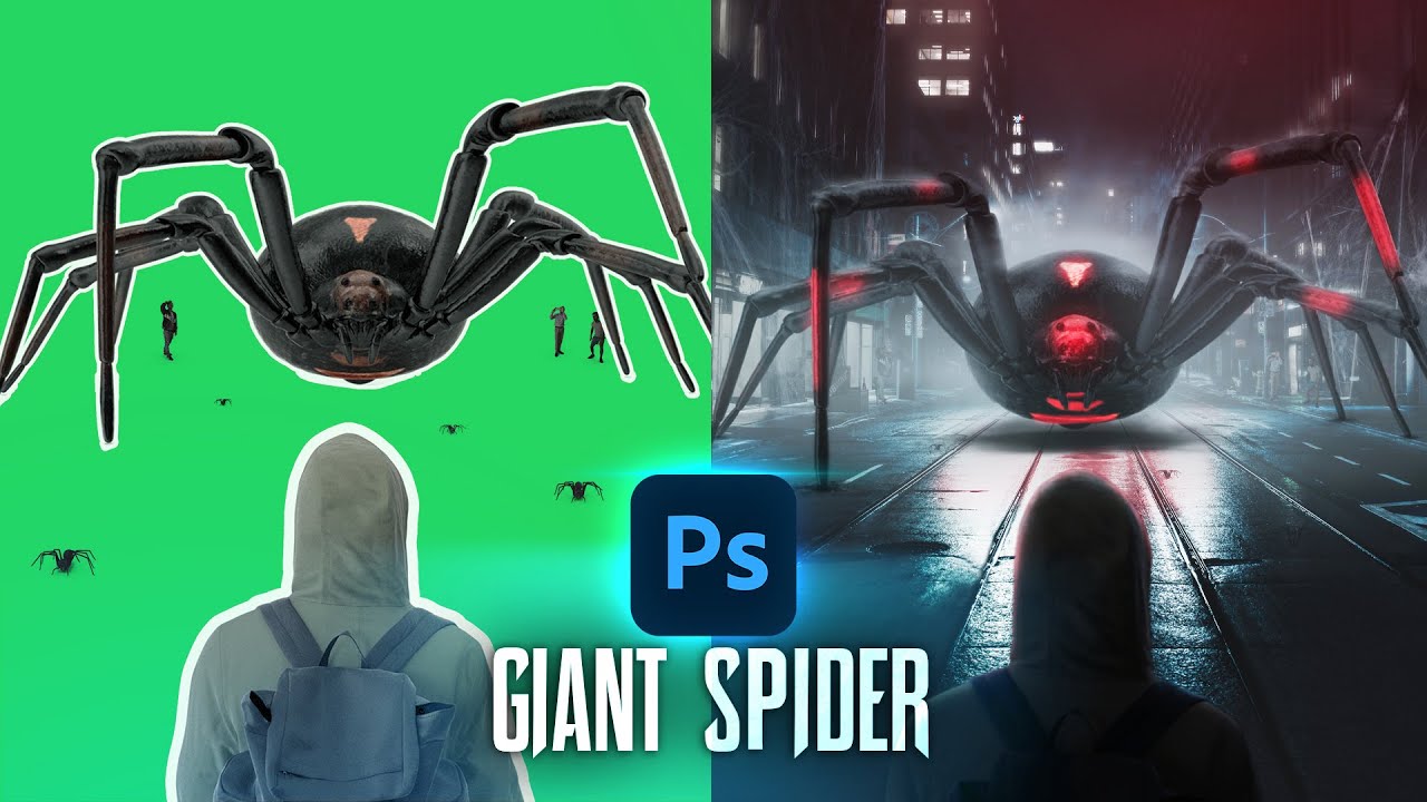 Create a BIG SPIDER Photo Manipulation | Mysterious Foggy Scene ...