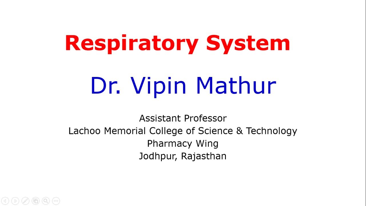 BPH201T; Unit-III; Resp. System; Dr Vipin Mathur - YouTube