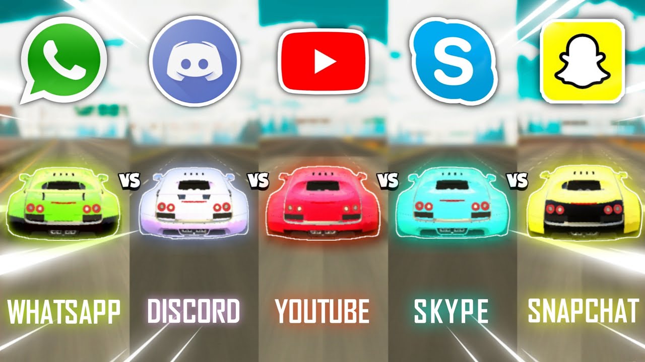 Whatsapp Vs Discord Vs YouTube Vs Skype Vs Snapchat Car Meme | Bugatti ...