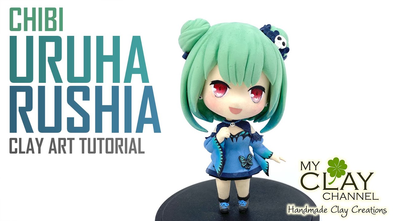 How to make Chibi Uruha Rushia 🦋 潤羽るしあ 🦋 - HoloLive Vtuber - Clay Art ...