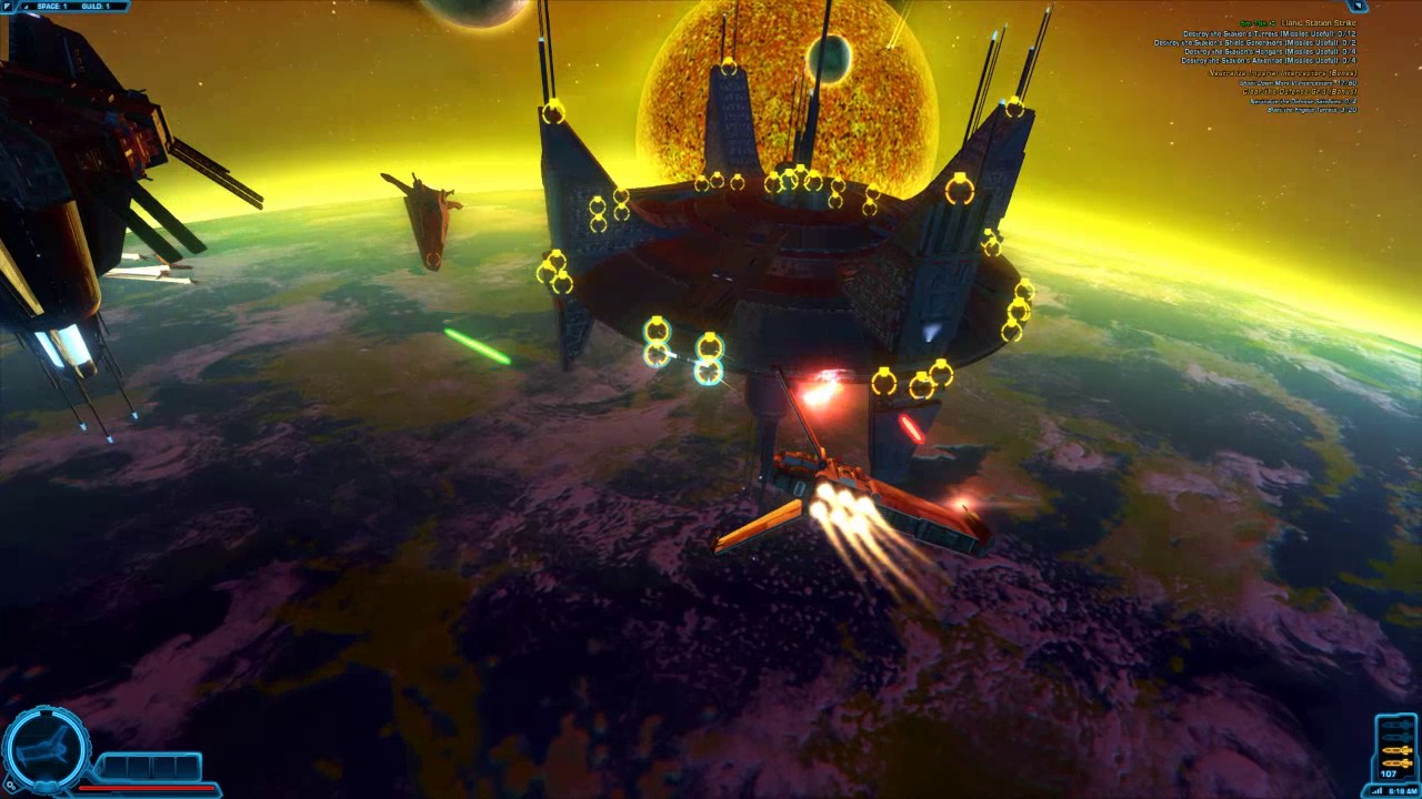 SWTOR: Space Battle Llanic Station Strike - YouTube