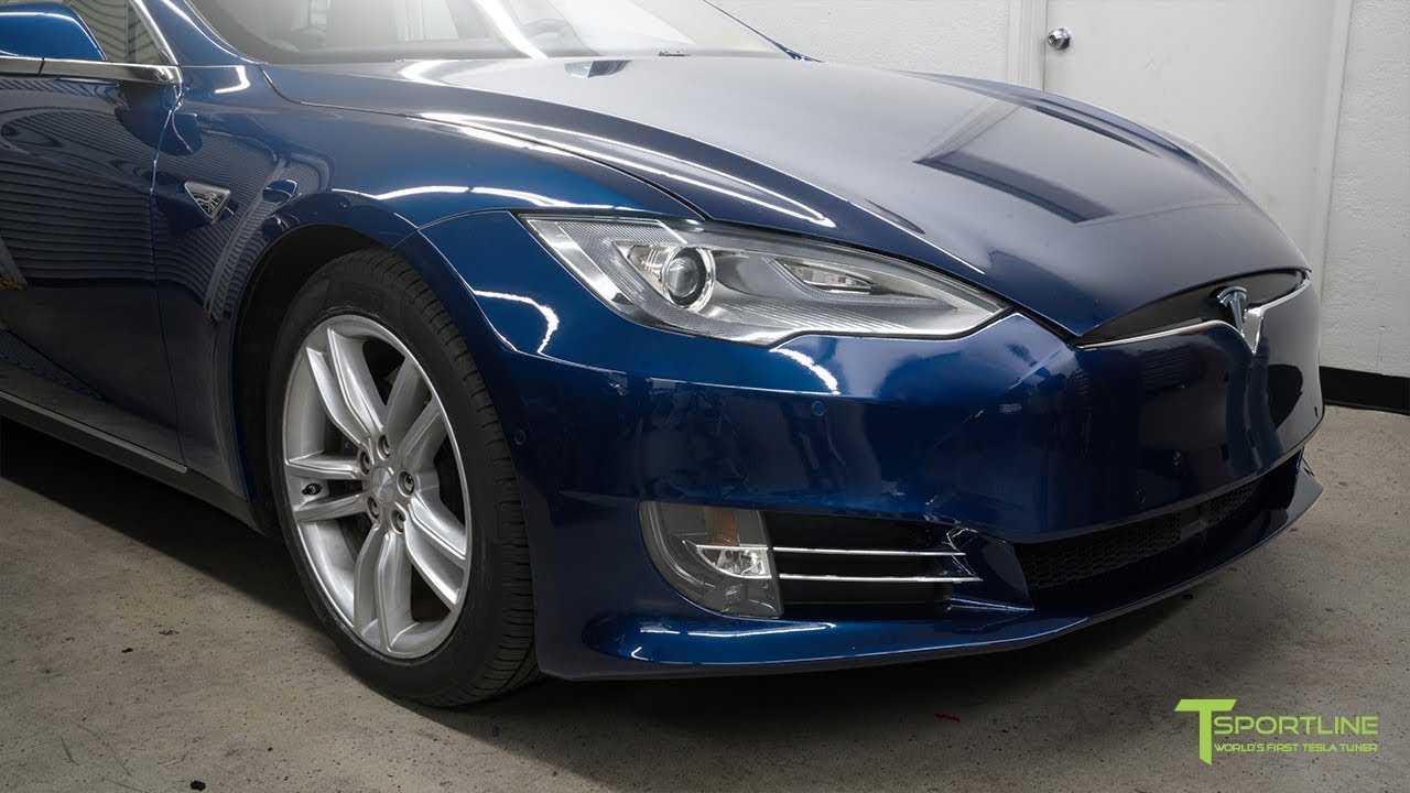 Deep Blue Metallic Model S Refreshed with Front Bumper Refresh Fascia ...