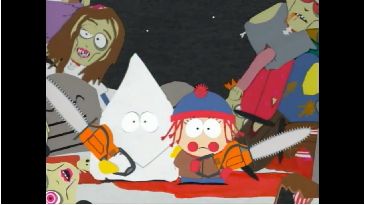 Stan, Kyle and Eric FIGHT with ZOMBIES | South Park S01E07 - Pink Eye ...