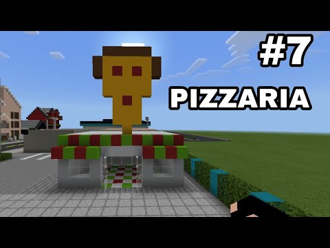 Como construir uma pizzaria no Minecraft!!! Construindo uma cidade#7 ...