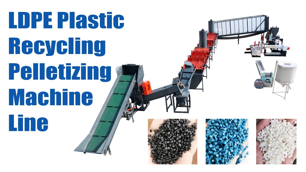 How to Recycle Plastic Film? Complete LDPE Pelletizing Process # ...