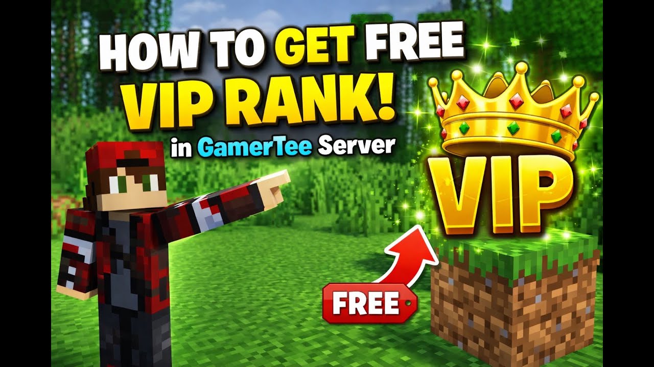 😱 FREE VIP RANK in GamerTee Server?! | No Money 💸 | Minecraft Secret ...