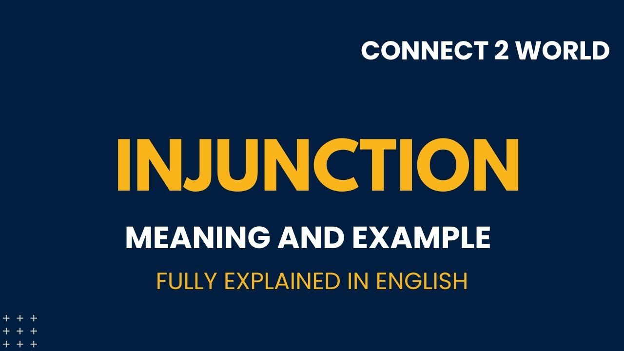 What Does injunction Means || Meanings And Definitions With injunction ...