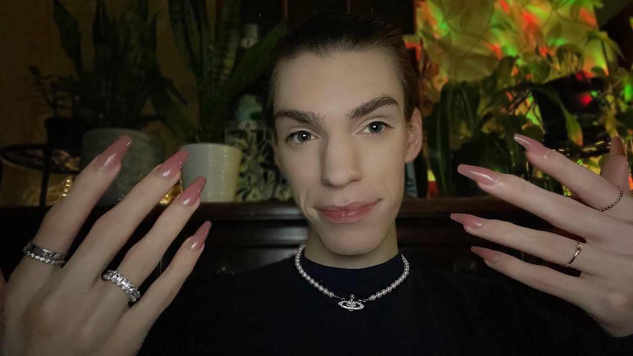 ASMR My First Time Applying Press On Nails 💅🏼 * nail application ...