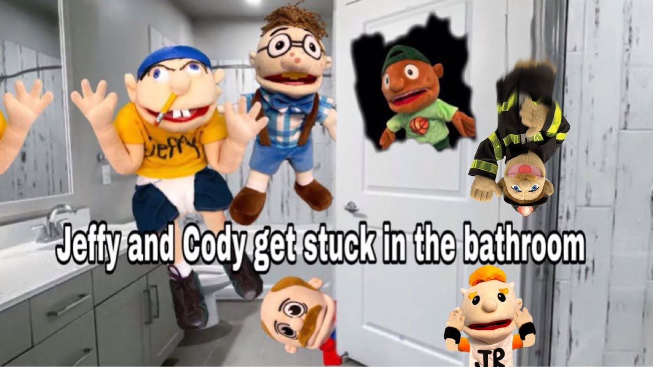 Jeffy and Cody get stuck in the bathroom - YouTube