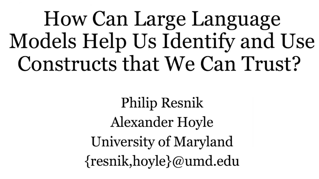 SoDa Symposium: Philip Resnik, Alexander Hoyle - April 25, 2024 | UMD ...