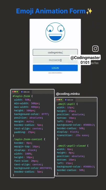 Emoji Animation Form Codinghacks Webdevelopment Css Codeing Webdesign Html Coding