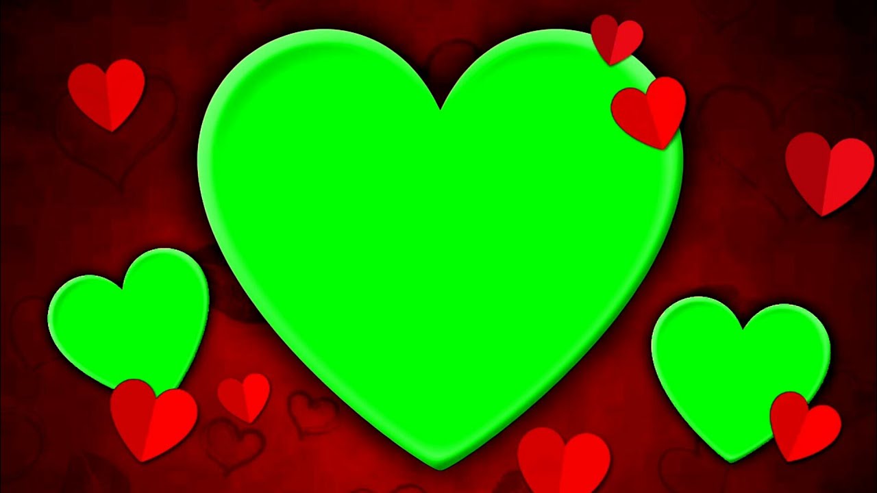 Top 10 Love Hearts chroma key animations Effects HD || green screen ...