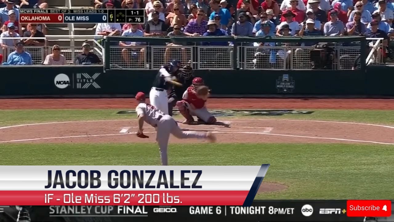 Jacob Gonzalez (Ole Miss) SS 2023 MLB Draft TOP PROSPECT! - YouTube