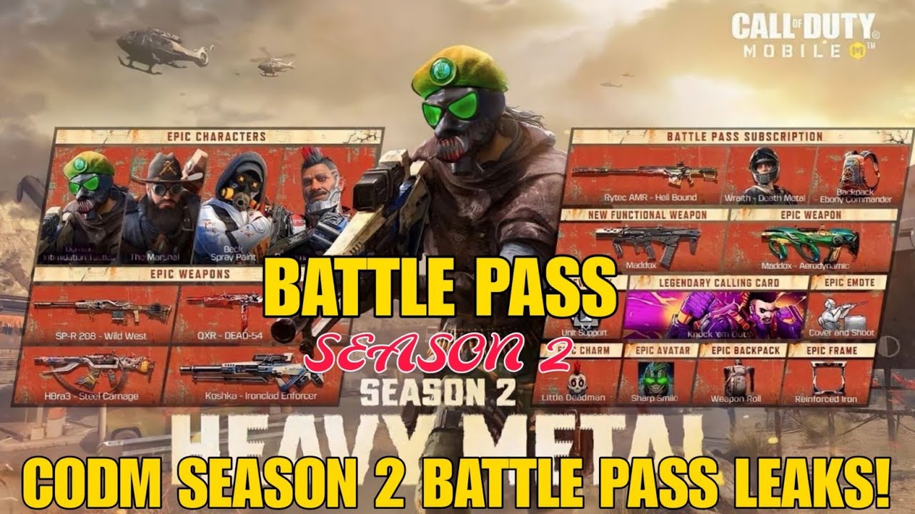 Cod mobile season 2 battle pass leaks | codm season 2 character leaks ...