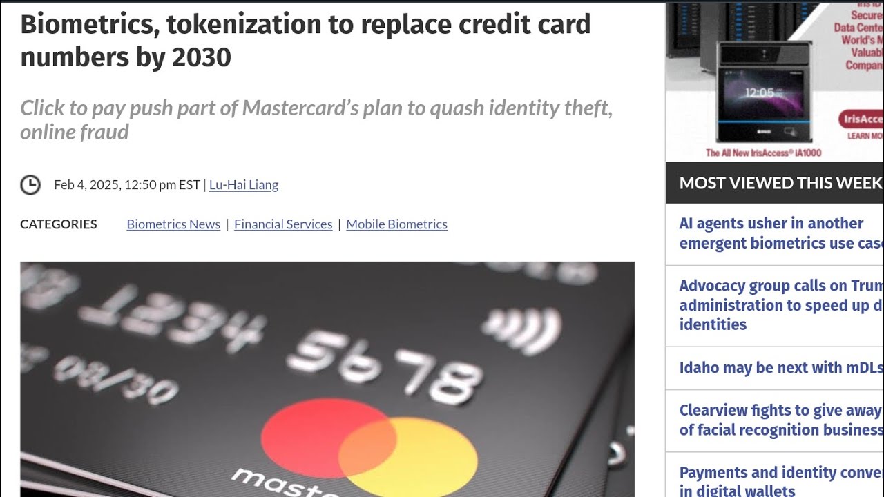 Biometrics Tokenization to Replace Credit Card Numbers With On-Device ...