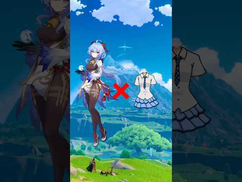 Genshin Impact Characters in School Dress 🔥 Part 2 #genshinimpact #genshinimpactedit #ganyu #fyp