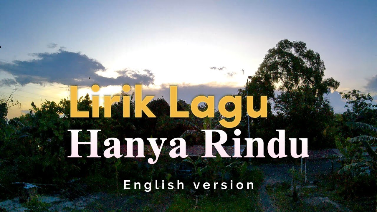 Lirik Lagu Hanya Rindu Versi Inggris Cover By Emma Heesters Youtube
