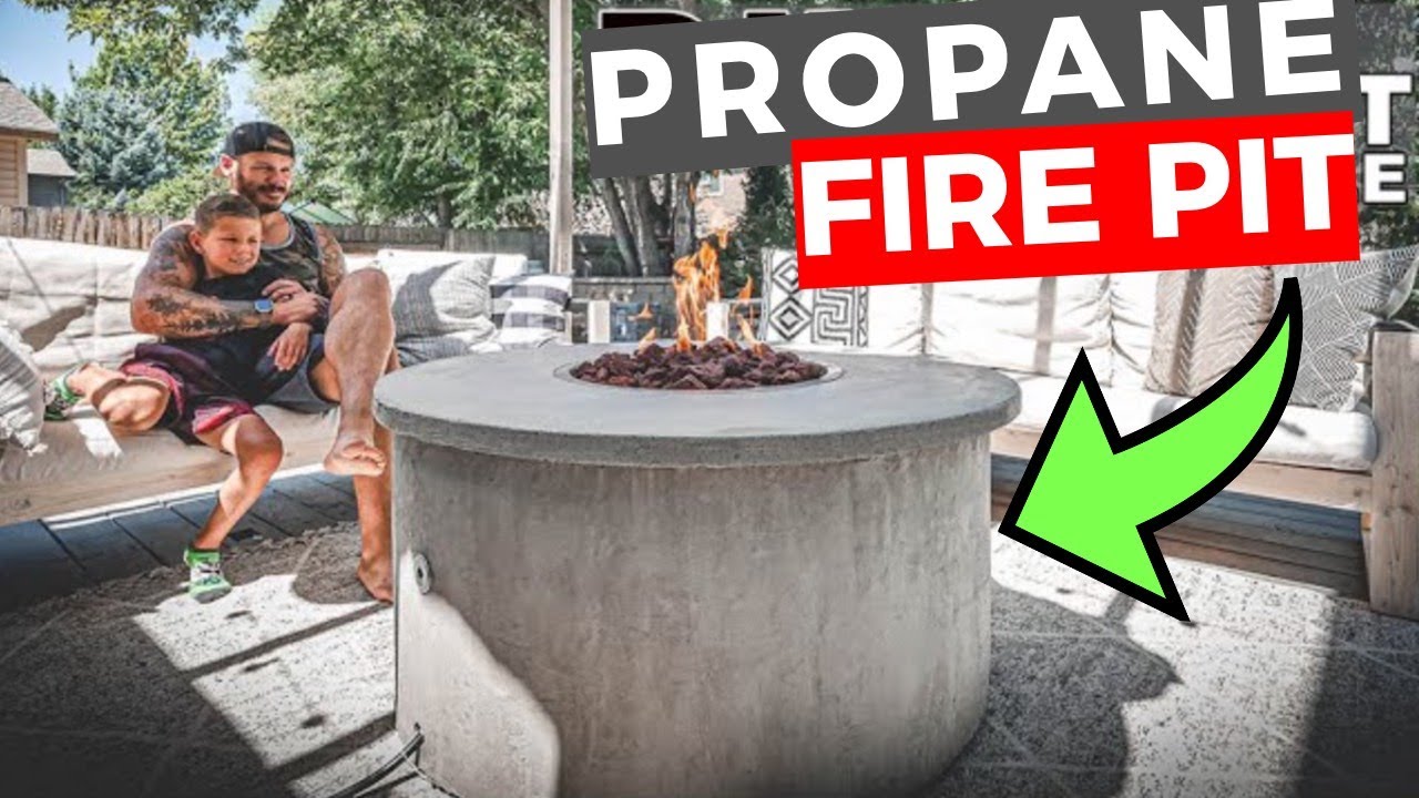 DIY Patio Gas Fire Pit Table - YouTube