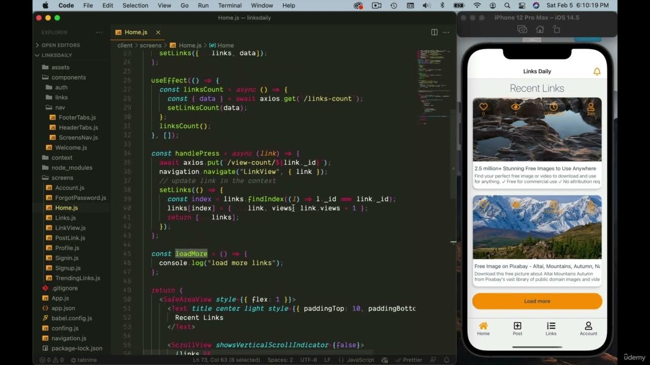 React Native Load more links frontend-2 || React Native beginner ...