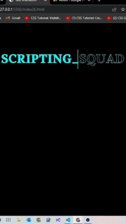 Text Animation #html #css #scripting squad - YouTube
