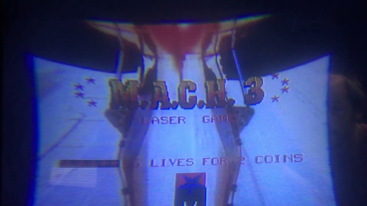 Mach 3 laser disc cockpit full size arcade game - YouTube