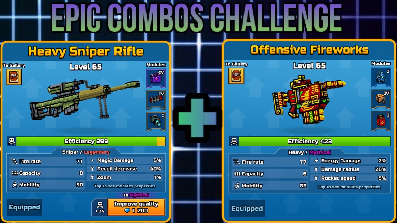 Pixel Gun 3D - Heavy Sniper Rifle + Offensive Fireworks [Epic Combos ...