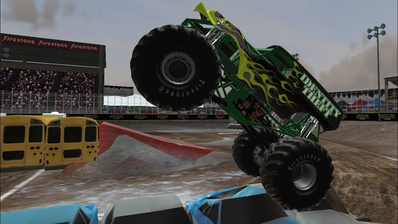 Monster Truck Destruction Identity Theft Freestyle - YouTube