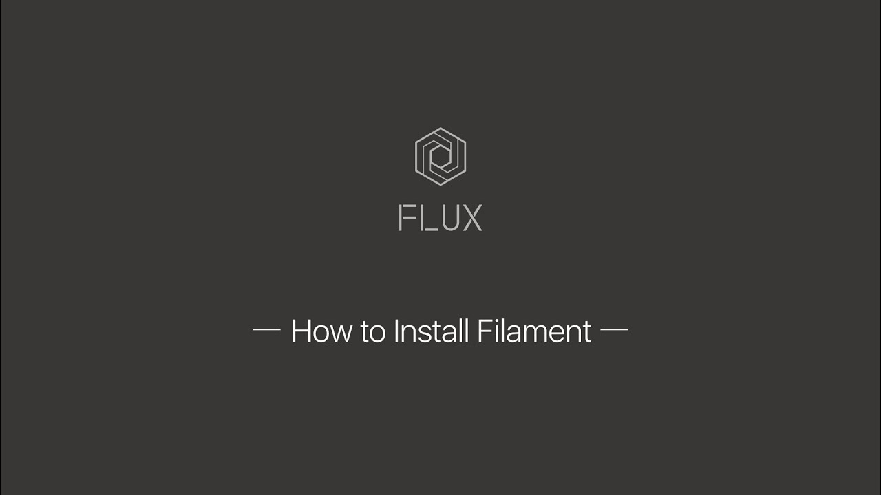 FLUX Delta Tutorial: How to Install Filament - YouTube
