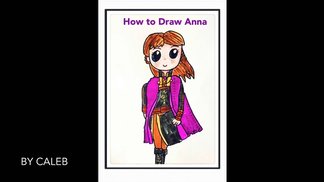 how to draw anna disney frozen 2 - YouTube